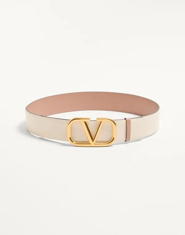 Valentino Garavani Reversible Vlogo Signature Belt - Ivory