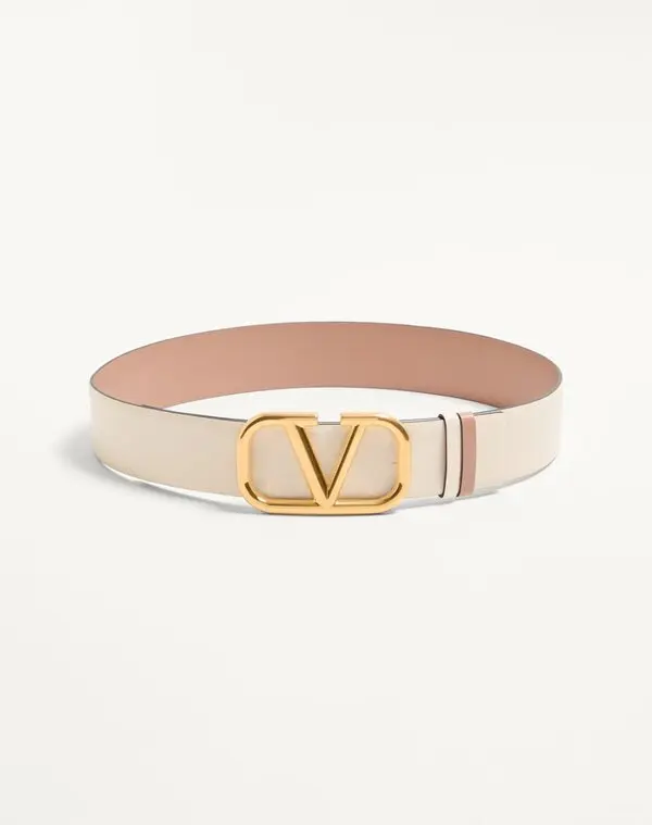 Valentino Garavani Reversible Vlogo Signature Belt - Ivory