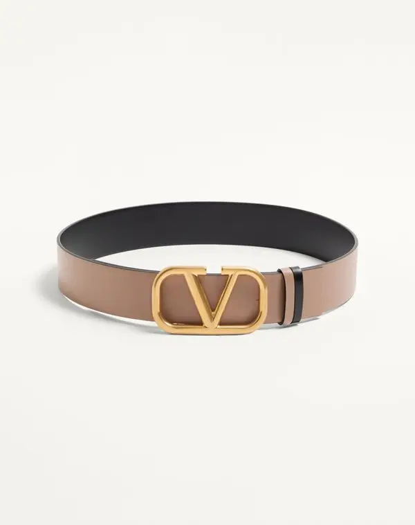 Valentino Garavani Reversible Vlogo Signature Belt - Smokey Brown/black