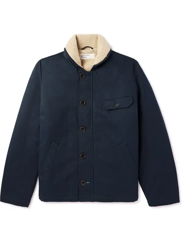 Universal Works Recycled Fleece-lined Cotton-twill Jacket