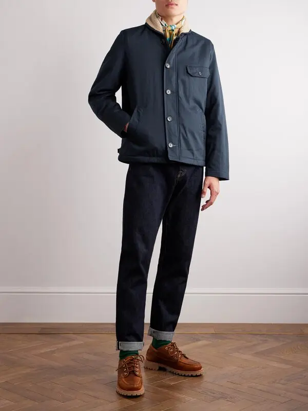 Universal Works Recycled Fleece-lined Cotton-twill Jacket