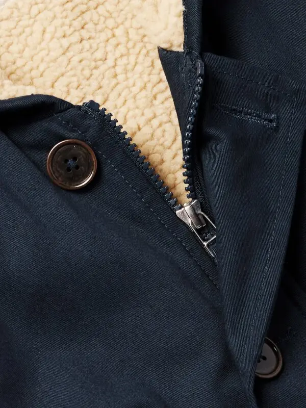 Universal Works Recycled Fleece-lined Cotton-twill Jacket
