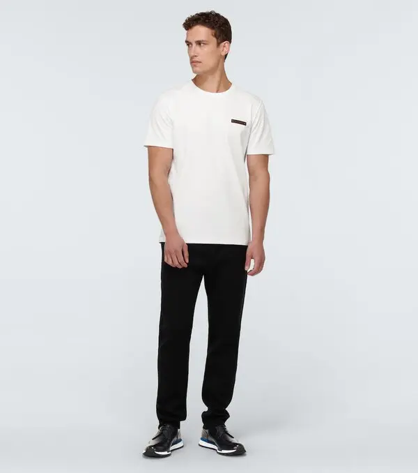 Berluti T-shirt With Leather Detail