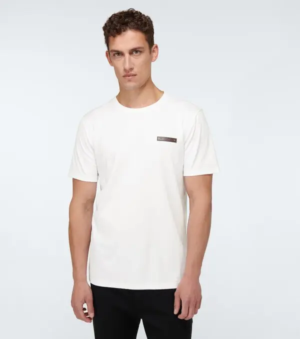 Berluti T-shirt With Leather Detail
