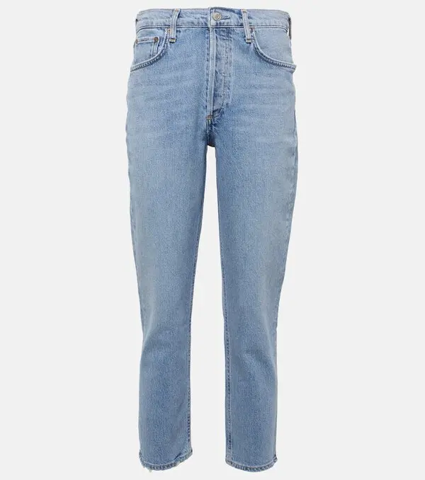 AGOLDE Riley High-rise Cropped Jeans - Blue