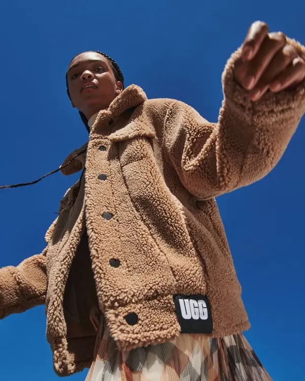 UGG Frankie Sherpa Trucker Jacket - Camel