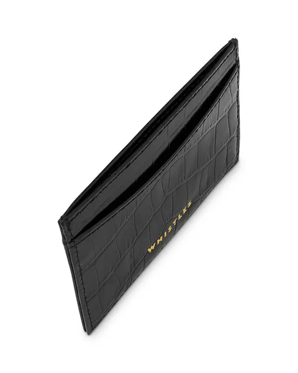 Whistles Croc Embossed Leather Card Holder