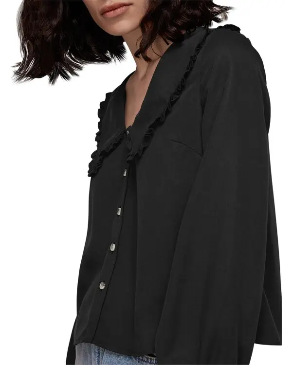 Whistles Oversized Collar Detail Top