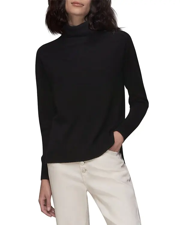 Whistles Cashmere Turtleneck Sweater - Black