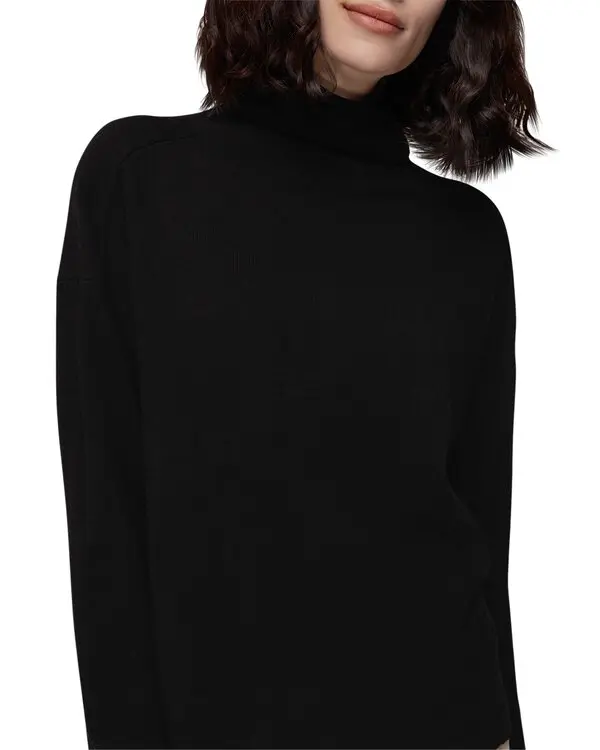 Whistles Cashmere Turtleneck Sweater - Black