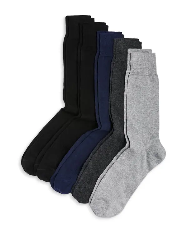 Bloomingdale'S Solid Crew Socks Pack Of 5 - Assorted