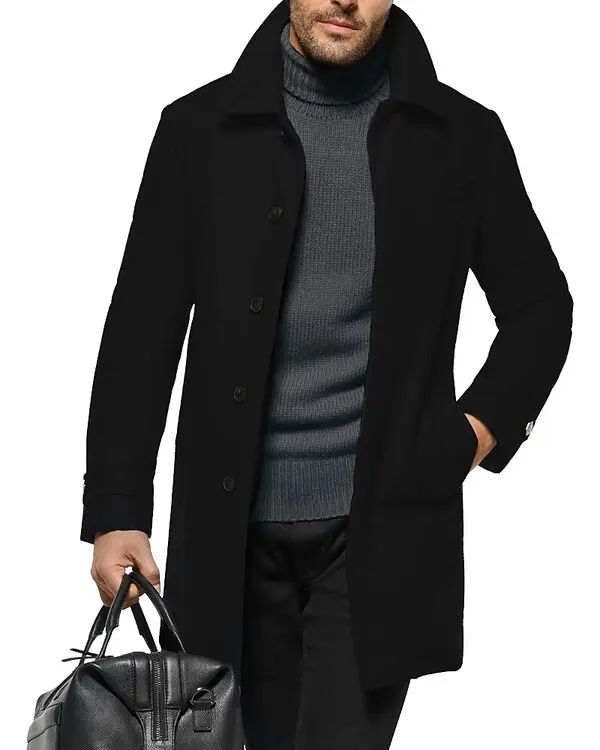 NORWEGIAN WOOL Down Filled Coat - Black