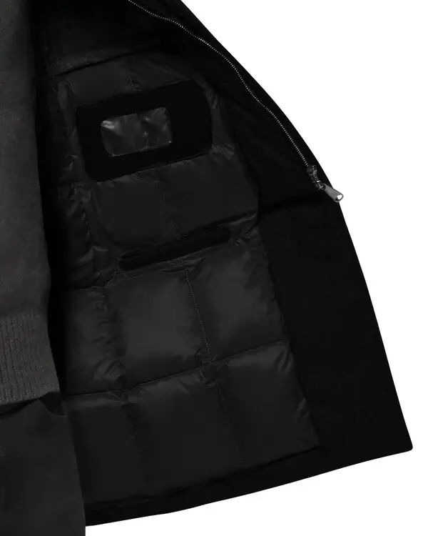 NORWEGIAN WOOL Down Filled Euro Coat - Black