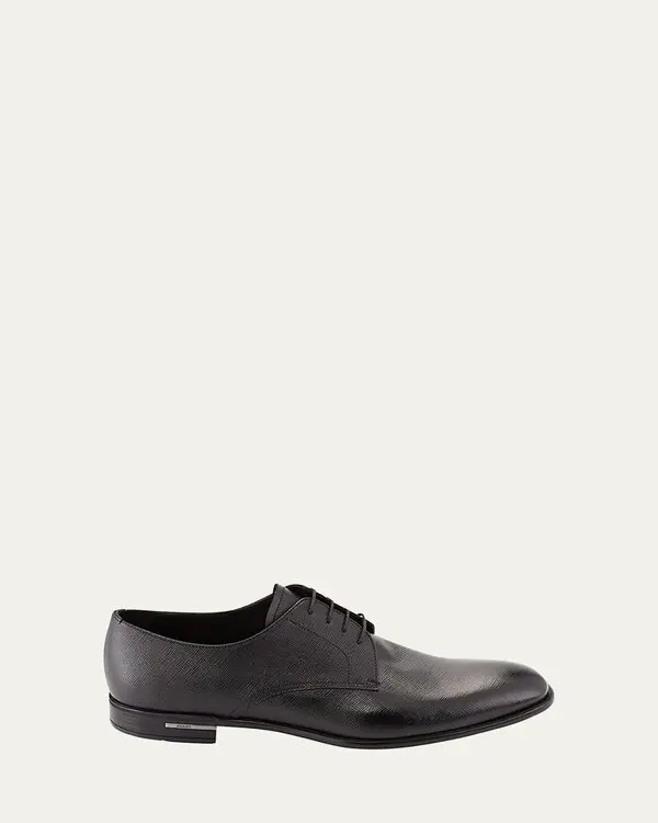 Prada Saffiano Leather Lace-up Shoes
