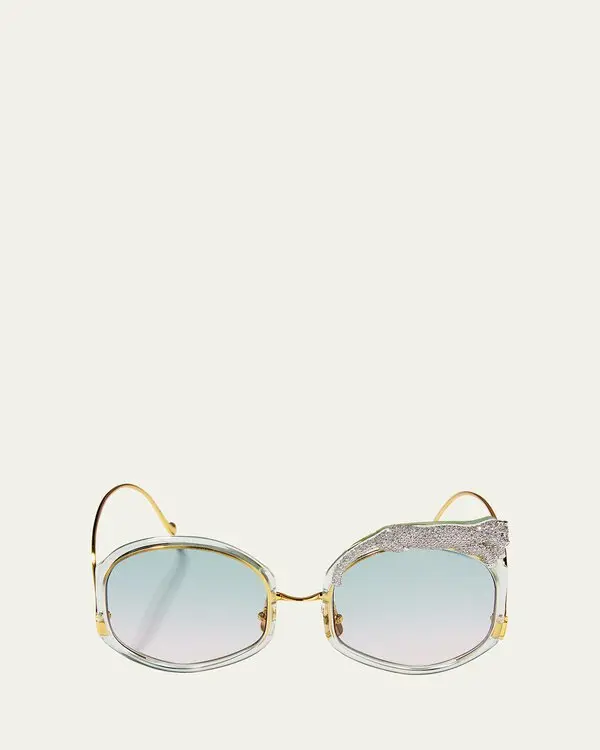 Anna-Karin Karlsson Rose Et Le Reve Round Sunglasses - Jade