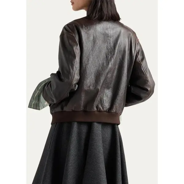 Prada Leather Bomber Jacket