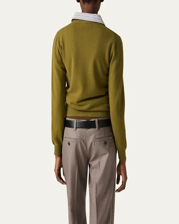 Miu Miu Cashmere Knit Cardigan - Tabacco Celeste