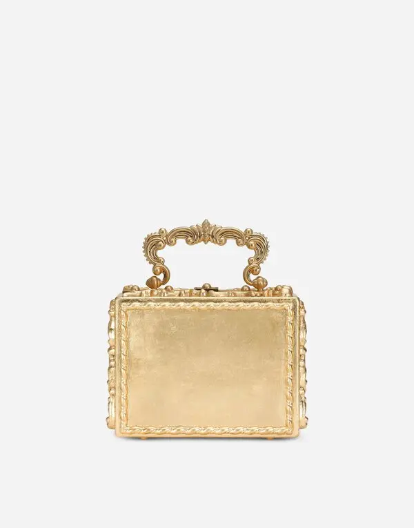 Dolce & Gabbana Calfskin Dolce Box Bag With Rhinestone And Mirrored Detailing - Multicolor