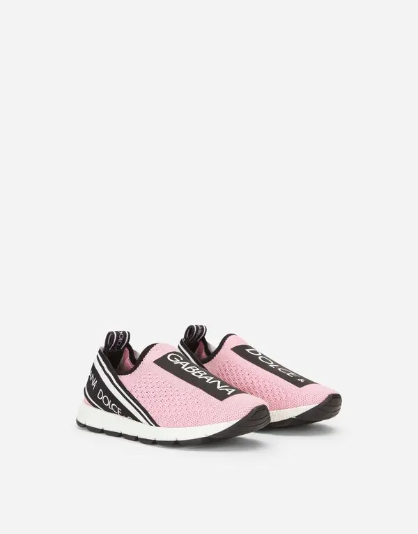 Dolce & Gabbana Sorrento Slip-on Sneakers With Logo Tape - Pink
