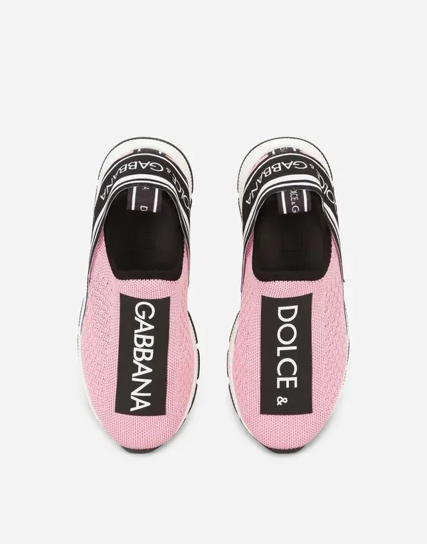 Dolce & Gabbana Sorrento Slip-on Sneakers With Logo Tape - Pink
