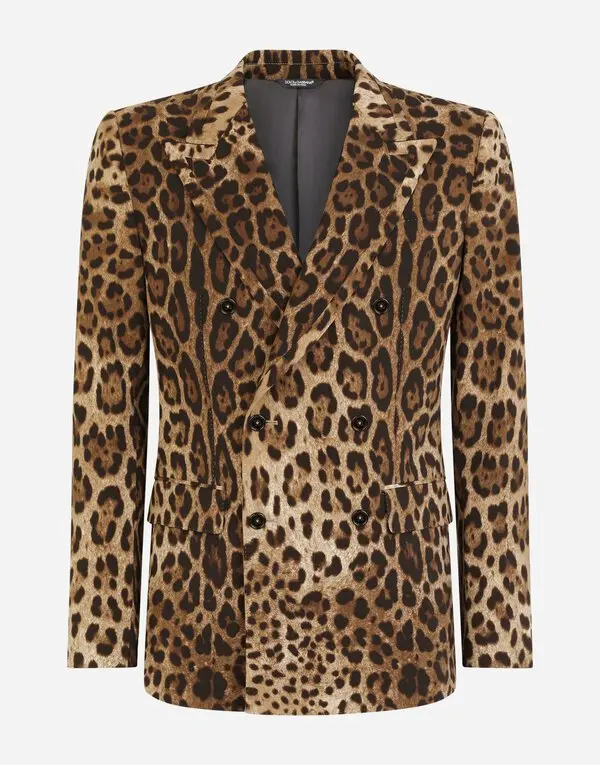Dolce & Gabbana Double-breasted Sicilia-fit Suit With Leopard Print - Animal Print