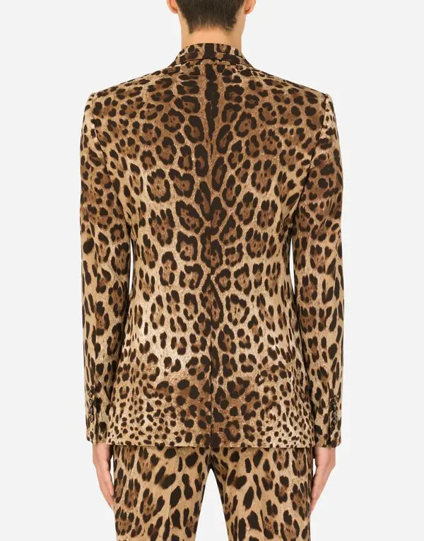Dolce & Gabbana Double-breasted Sicilia-fit Suit With Leopard Print - Animal Print