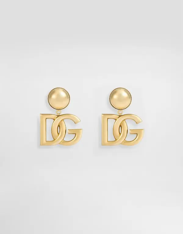 Dolce & Gabbana Clip-on Earrings With Dg Logo - Gold