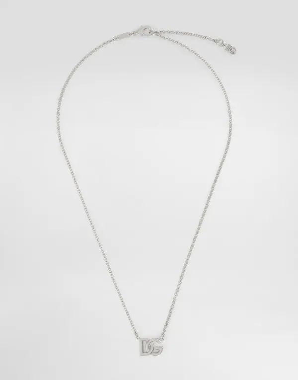 Dolce & Gabbana Link Choker With Dg Logo - Silver