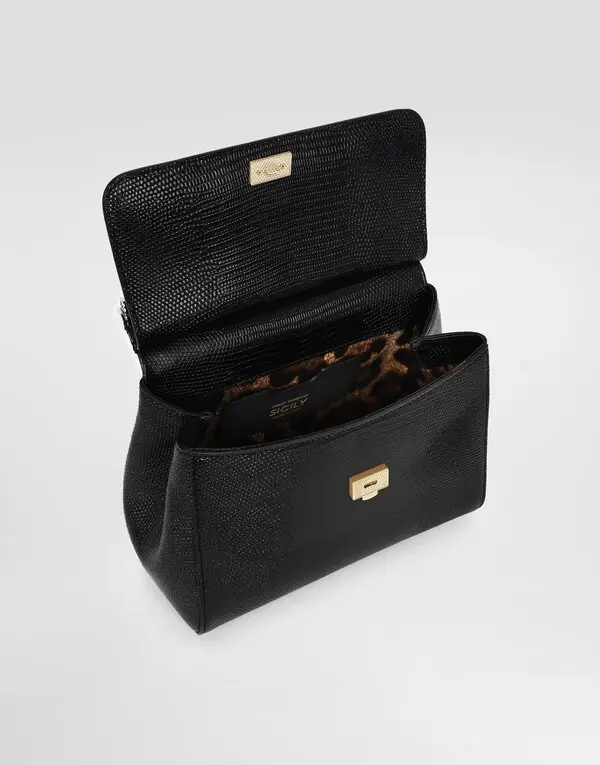 Dolce & Gabbana Medium Sicily Handbag - Black