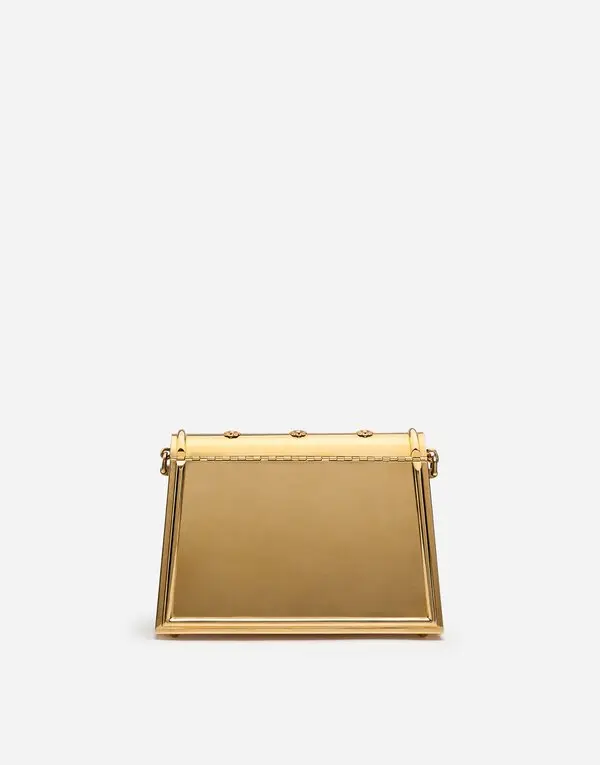 Dolce & Gabbana Small Metallic Devotion Bag With Bejeweled Detailing