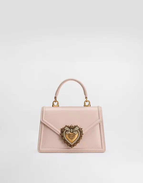 Dolce & Gabbana Small Smooth Calfskin Devotion Bag - Pale Pink