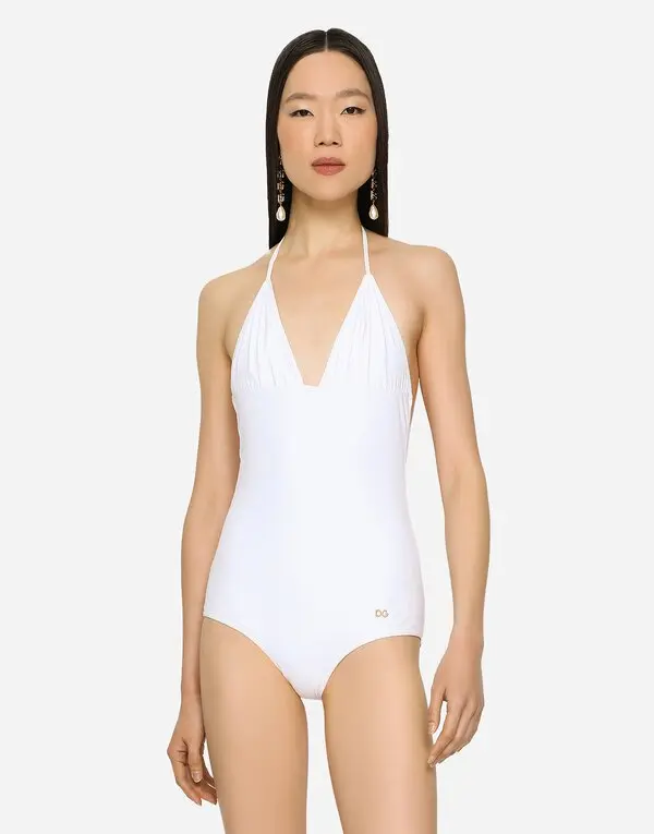 Dolce & Gabbana Plunging Neckline One-piece Swimsuit