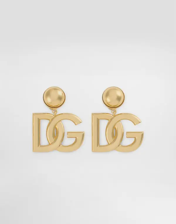 Dolce & Gabbana Clip-on Earrings With Dg Logo - Gold