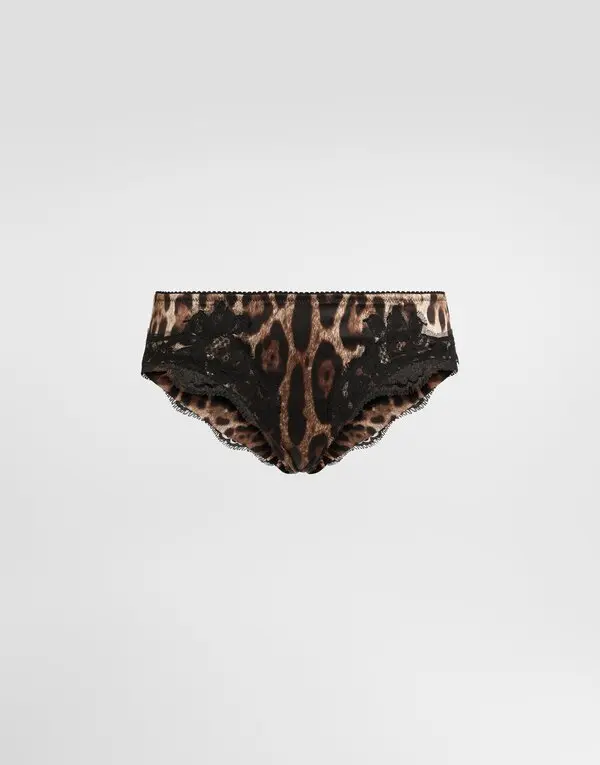 Dolce & Gabbana Leopard Print Silk Briefs - Stampa Leo