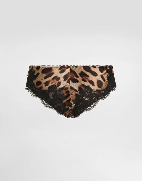 Dolce & Gabbana Leopard Print Silk Briefs - Stampa Leo