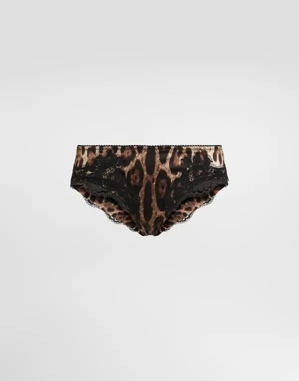 Dolce & Gabbana Leopard Print Silk Briefs - Stampa Leo
