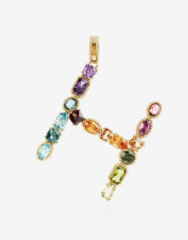 Dolce & Gabbana Charm With Gemstones In 18-carat Yellow - Gold