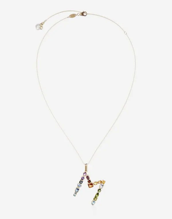 Dolce & Gabbana Rainbow Alphabet M Pendant Necklace