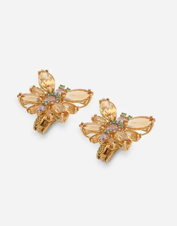 Dolce & Gabbana 18-karat Yellow Gemstone Earrings