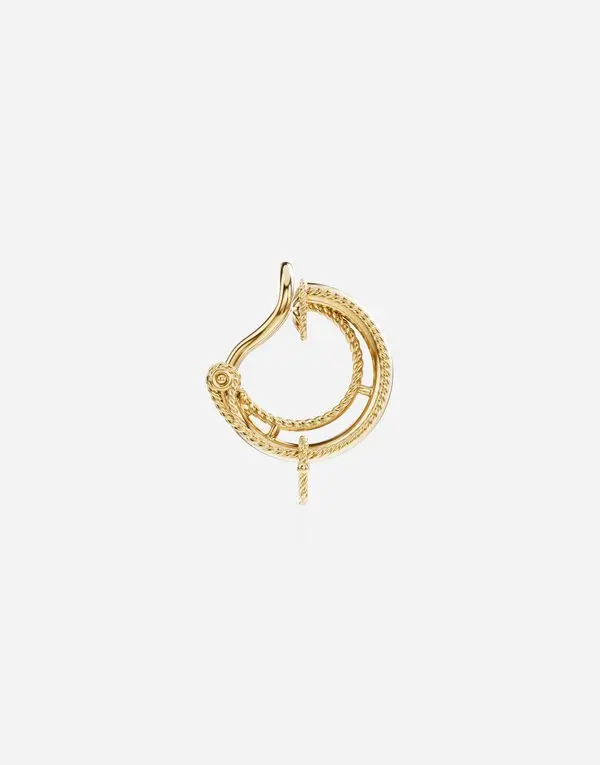 Dolce & Gabbana Lettering Clip On Earring In 18kt Yellow