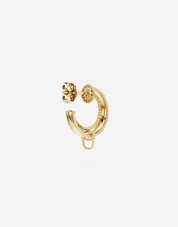 Dolce & Gabbana Lettering Earring In 18-carat Yellow