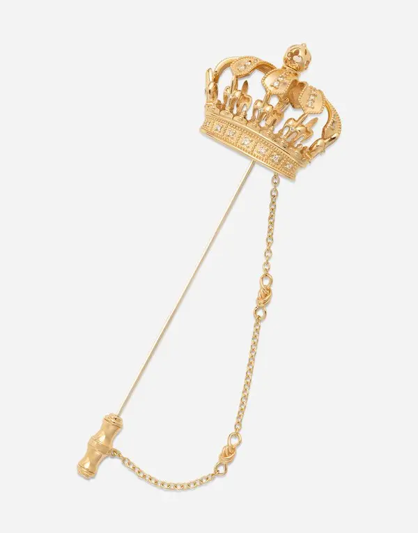 Dolce & Gabbana Royal Brooch In With Diamonds - Gold
