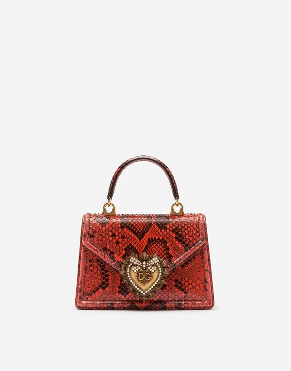 Dolce & Gabbana Small Devotion Bag In Python