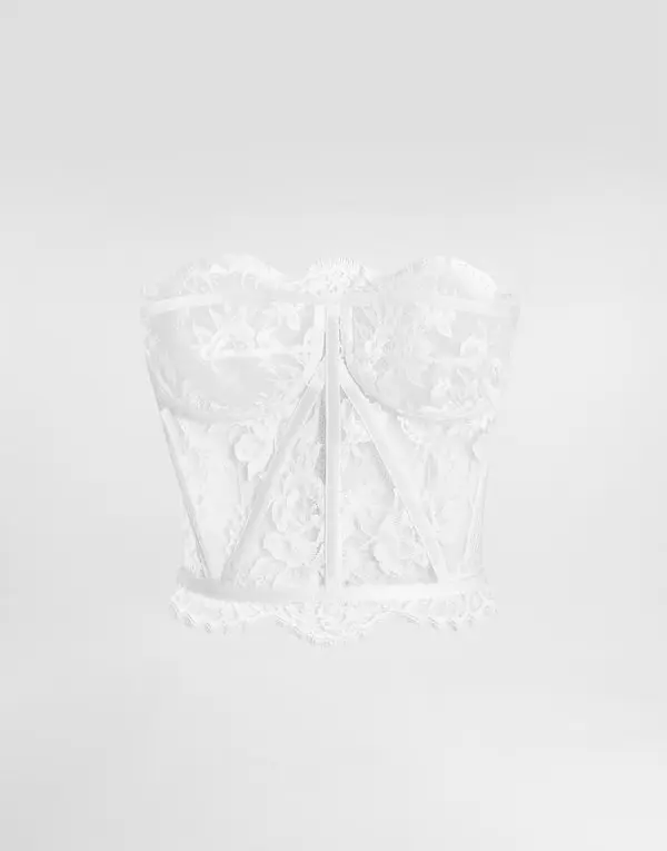 Dolce & Gabbana Lace Bustier - White