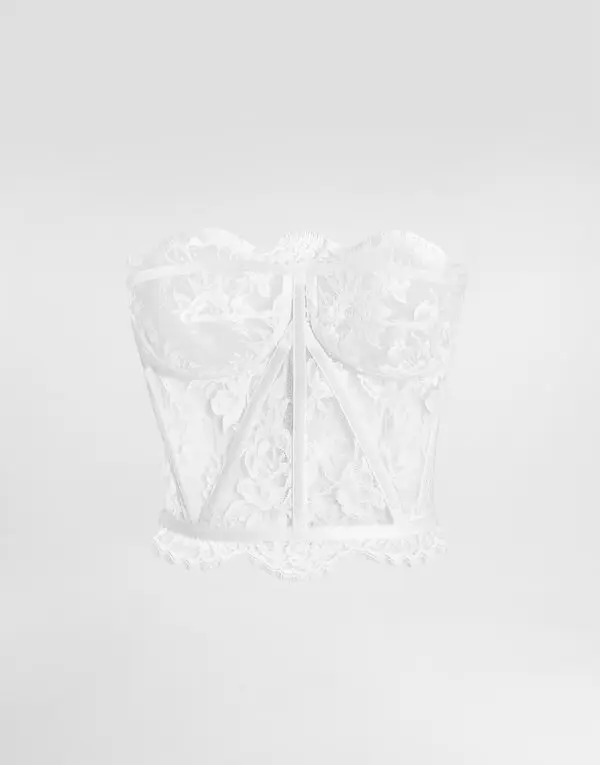 Dolce & Gabbana Lace Bustier - White
