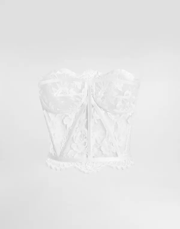 Dolce & Gabbana Lace Bustier - White