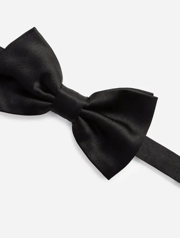 Dolce & Gabbana Silk Bow Tie - Black