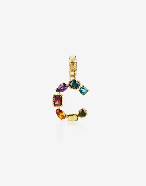 Dolce & Gabbana 18-carat Yellow Gemstone 'c' Lettering Charm - Gold
