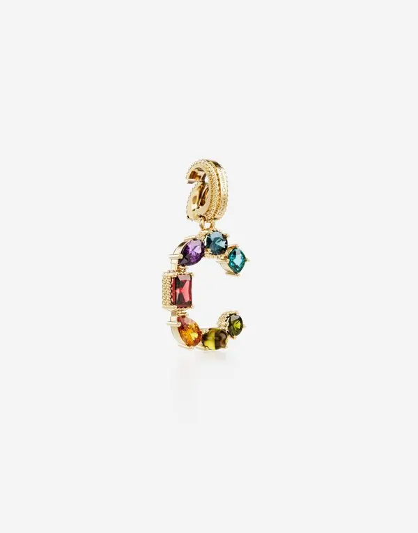 Dolce & Gabbana 18-carat Yellow Gemstone 'c' Lettering Charm