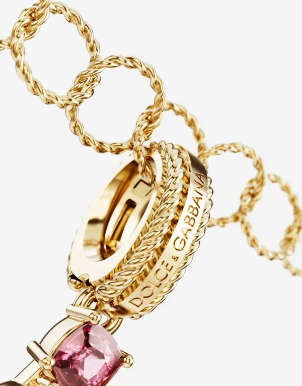 Dolce & Gabbana Charm H 18kt Yellow With Gemstones - Gold